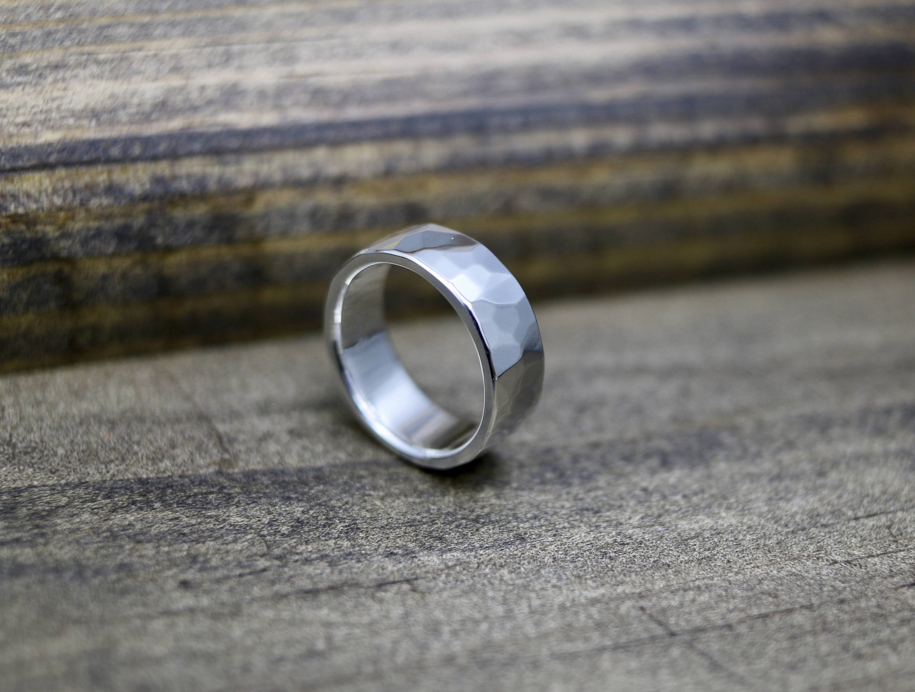 HONOR Ring - Hammered Sterling Silver Ring, 6mm wide – Turner Duncan ...
