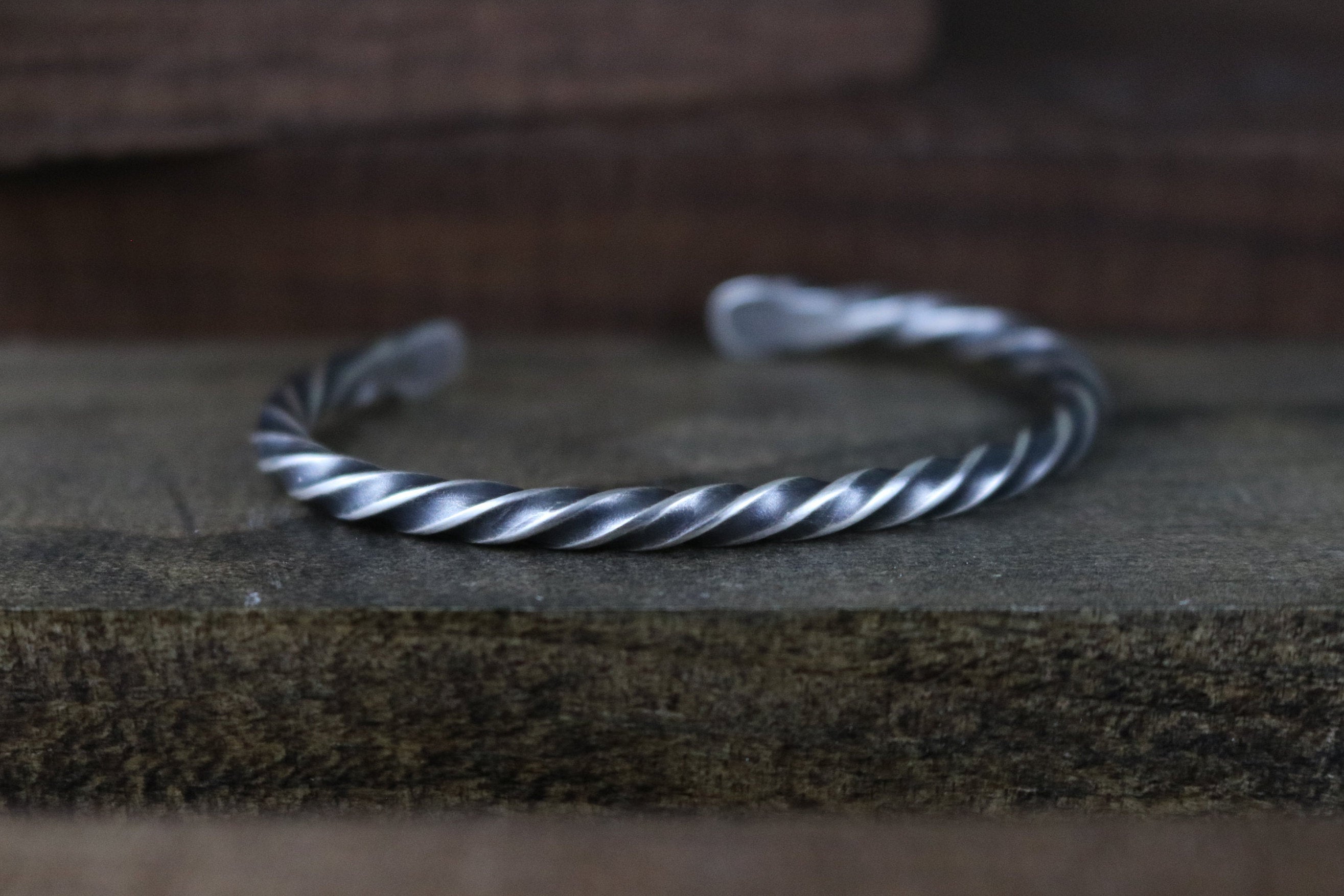 MATTHEW Bracelet - Twisted Oxidized Sterling Silver Bracelet – Turner Duncan Jewelry Designs