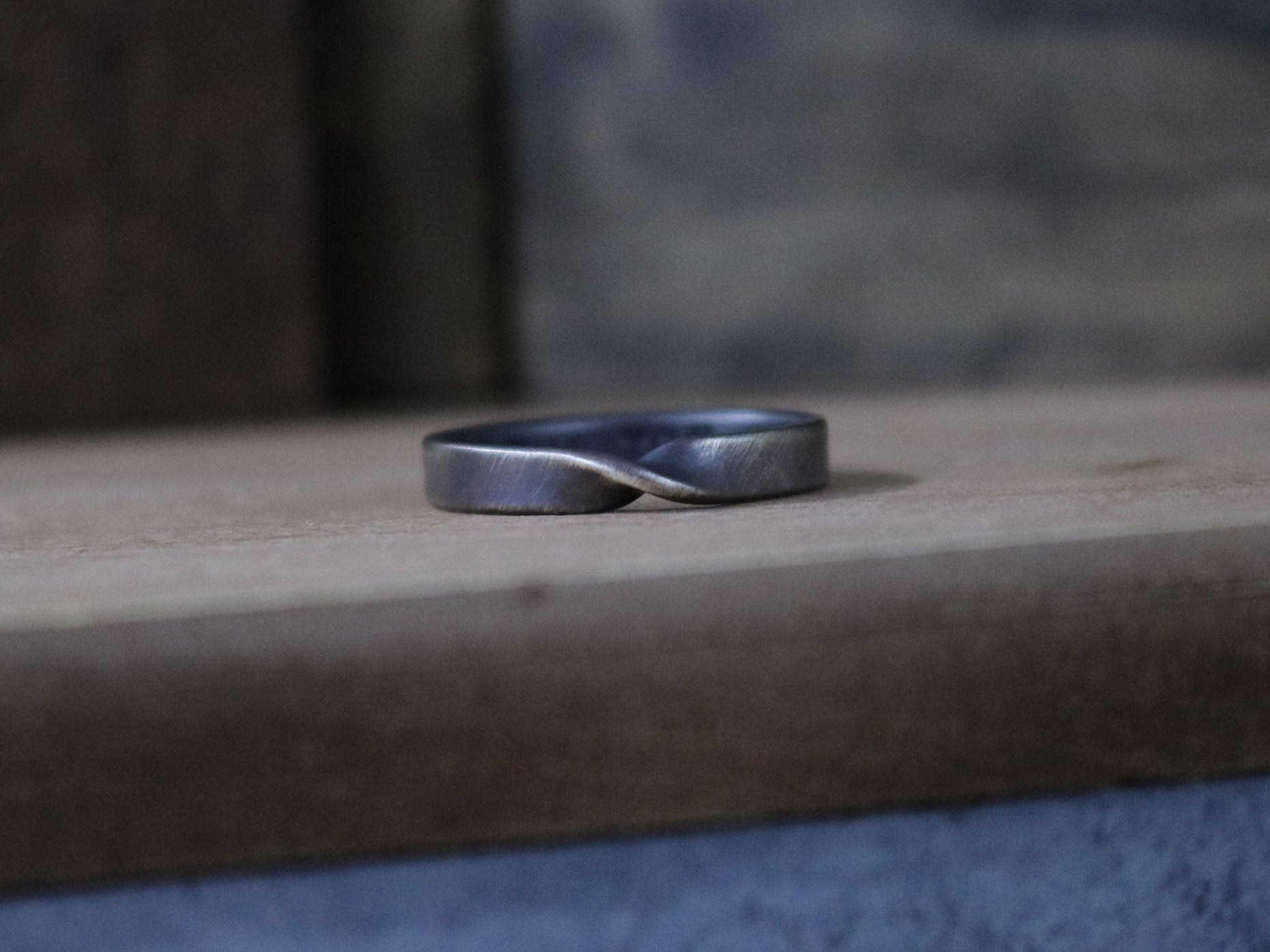 JULES Ring - Sterling Silver Mobius Ring, Brushed Oxidized Finish – Turner Duncan Jewelry Designs
