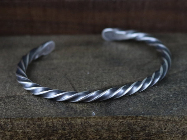 MATTHEW Bracelet - Twisted Oxidized Sterling Silver Bracelet – Turner Duncan Jewelry Designs