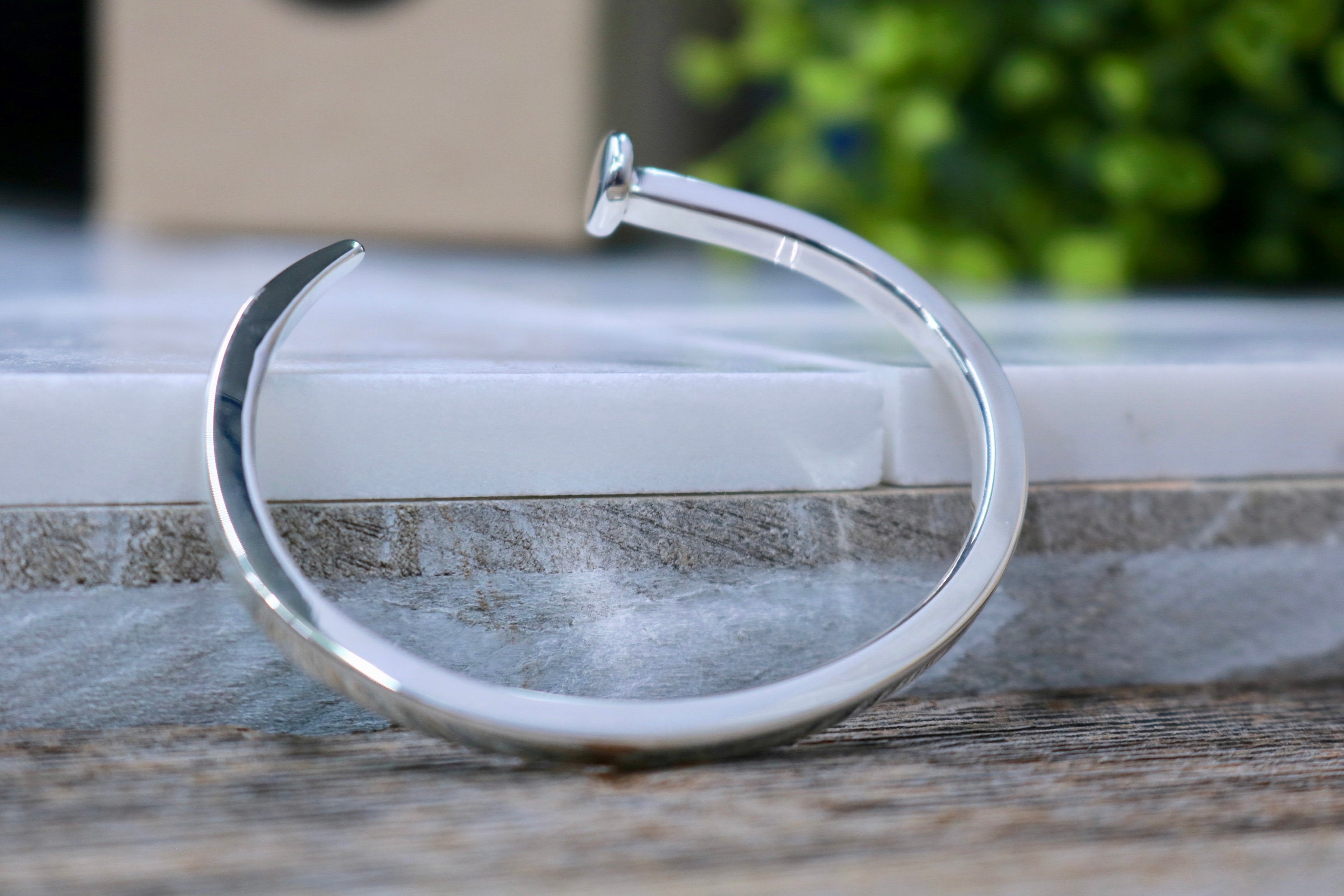 NAIL Bracelet - Sterling Silver Nail Cuff Bracelet – Turner Duncan ...