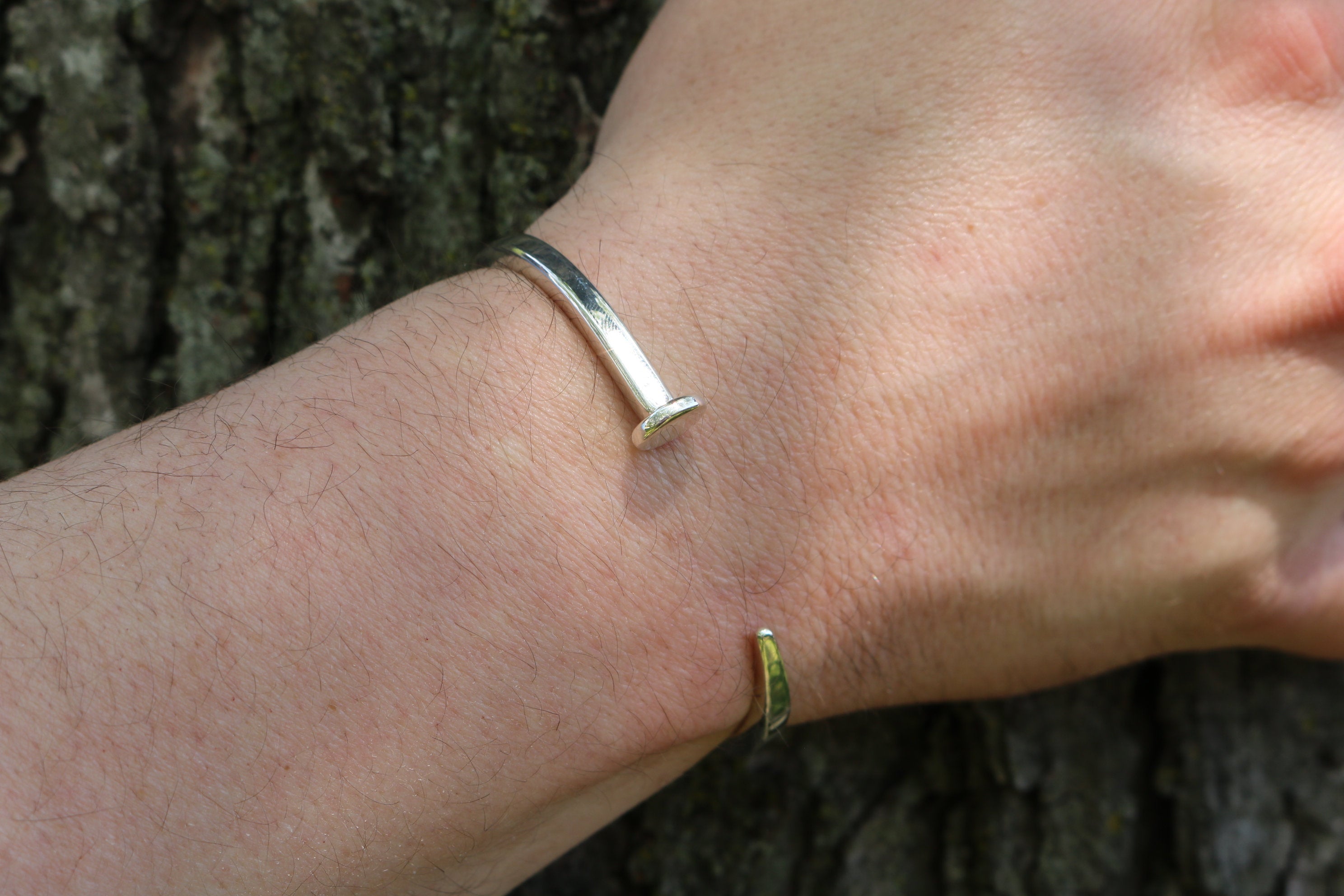 NAIL Bracelet - Sterling Silver Nail Cuff Bracelet – Turner Duncan ...