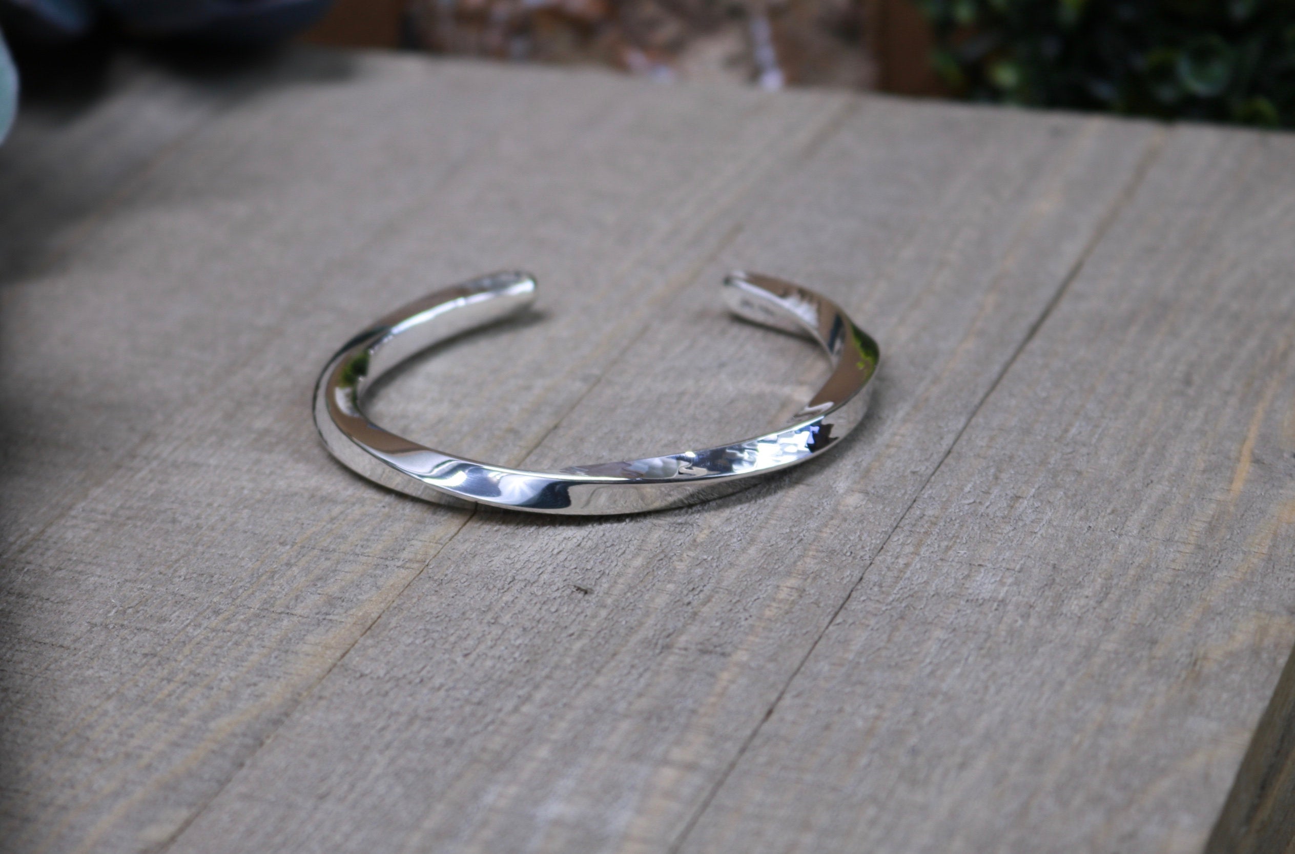 DUSTIN Bracelet - Hammered Twisted Sterling Silver Cuff Bracelet, Brig ...