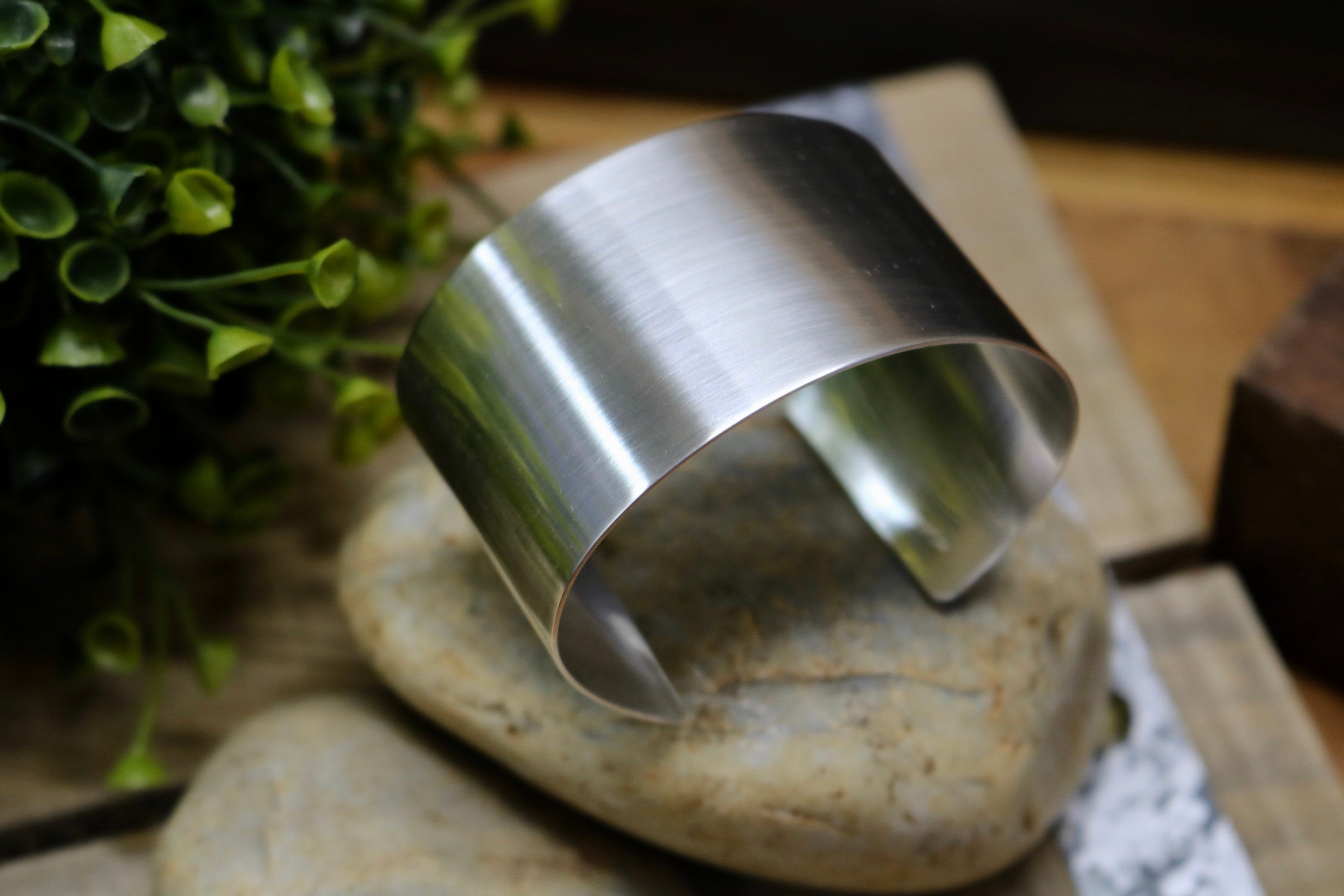 JESS Cuff - Wide Sterling Silver Cuff Bracelet, Brushed Finish – Turner ...