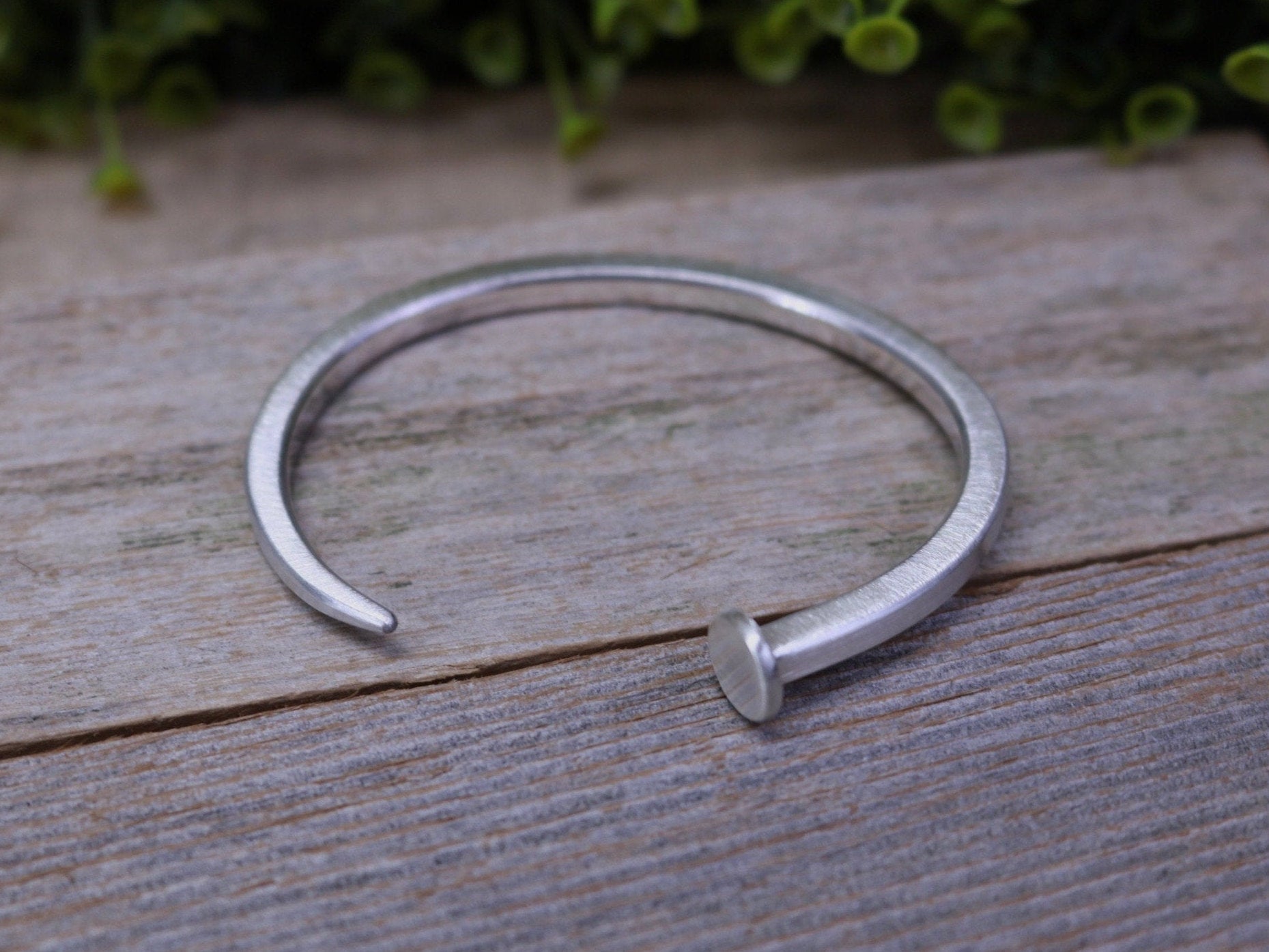 NAIL Bracelet - Brushed Sterling Silver Nail Cuff Bracelet – Turner ...