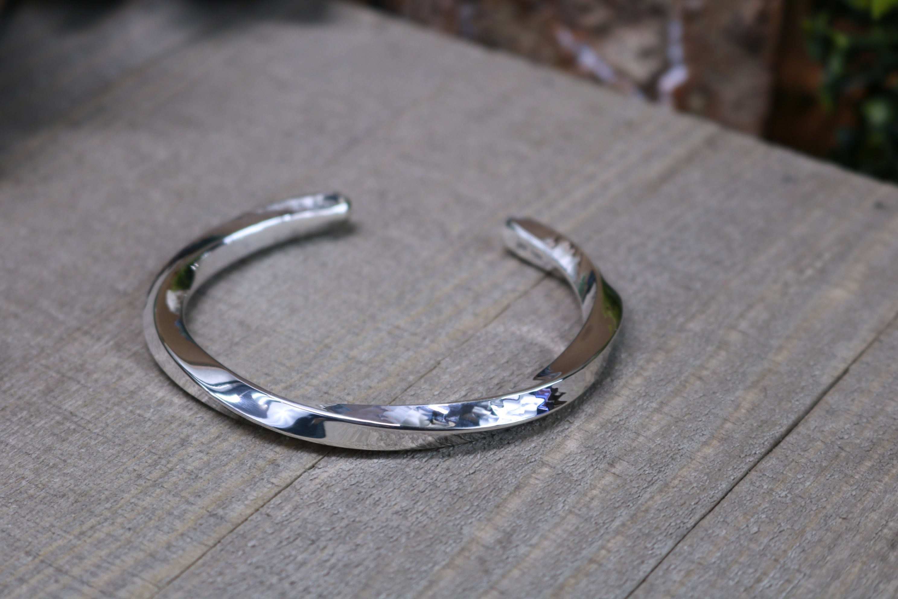 DUSTIN Bracelet - Hammered Twisted Sterling Silver Cuff Bracelet, Brig ...